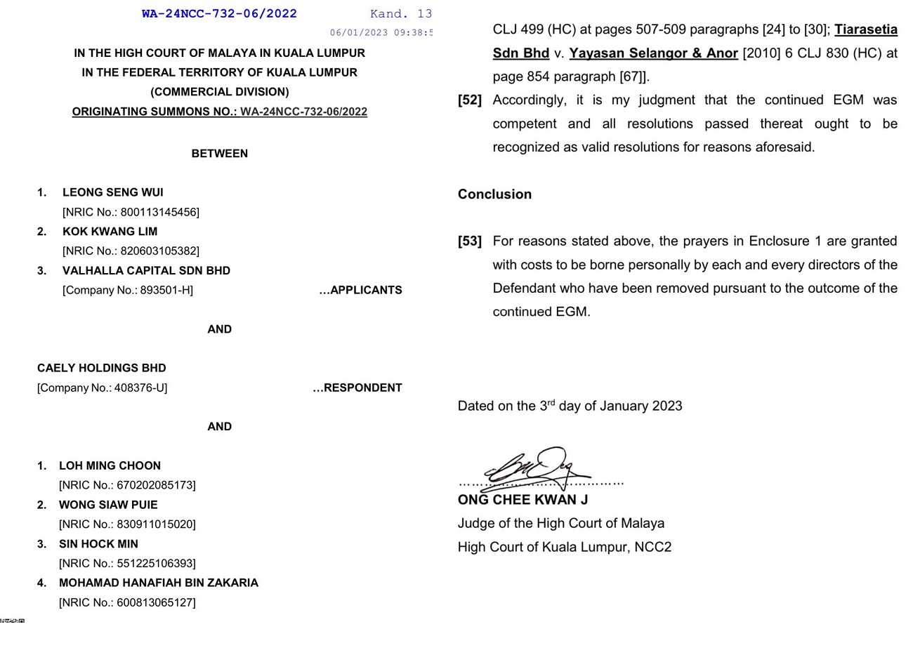 Hakim Mafia Korporat Ong Chee Kwan pula didedahkan – The Corporate Secret