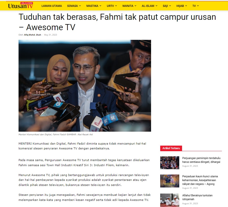 Awesome TV milik keluarga Dato’Ilyas Bekas Pengerusi Serba Dinamik jadi ...