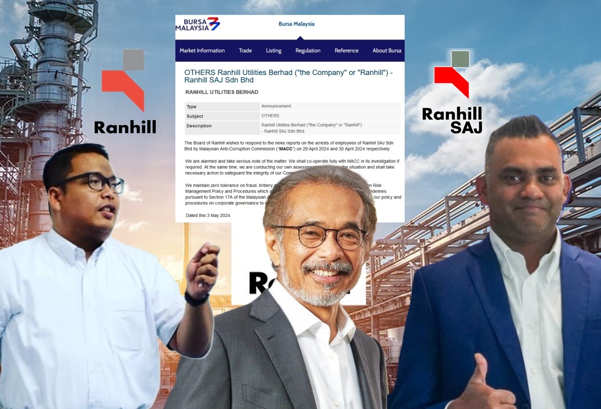 Kes rasuah CEO Ranhill SAJ: Lembaga Pengarah Ranhill maklum Bursa beri ...