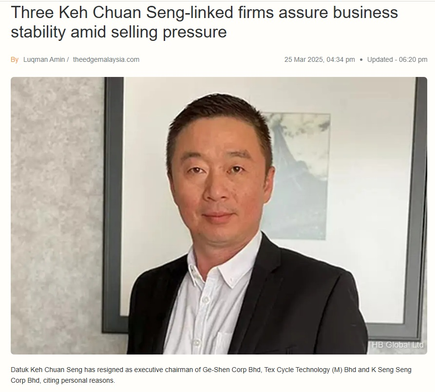 MBI Scheme: The Secret Behind Datuk Seri Chiau Beng Teik’s RM10 Million Payment to Tan Sri Kean ...