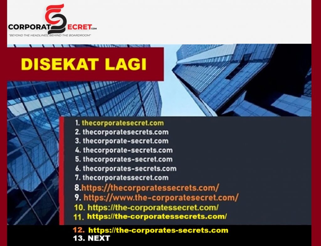 Portal The Corporate Secret disekat kali kesebelas! – The Corporate Secret
